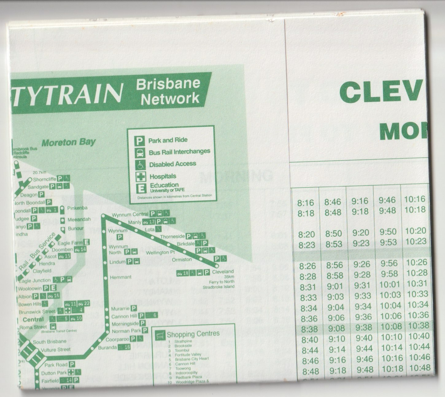 VINTAGE 1993 CLEVELAND BRISBANE CITY LINE QLD RAILWAYS PAPER TRAIN ...