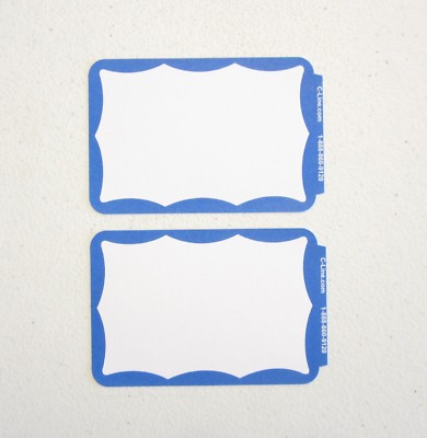 10 BLUE BORDER BADGES NAME TAGS LABELS ID STICKERS PEEL AND STICK ...