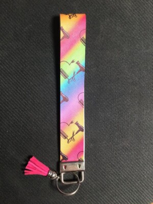 WRISTLET KEY FOB STRAP FAUX LEATHER VINYL HANDMADE LANYARD NEW GIFT ...