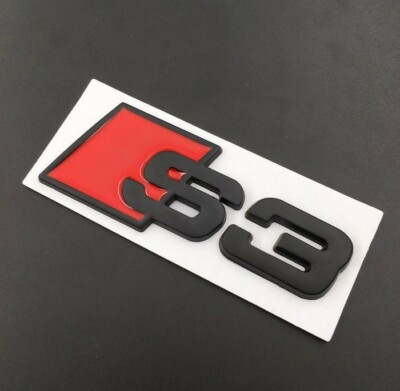 Audi S3 Black Boot Badge Tail Badge Matte Black | eBay