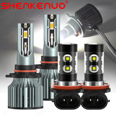 For GMC Acadia 2016-2018 Combo LED Headlight Bulbs High Low Beam+ Fog ...