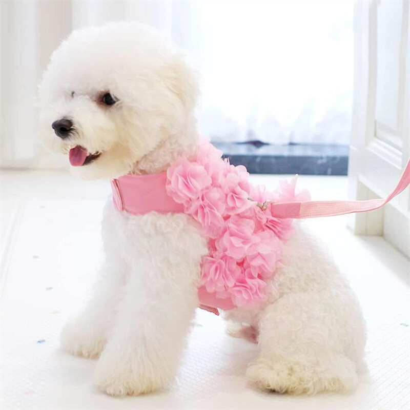 Cute Yorkie Dog Harness Leash + Vest Puppy Cat Pet Collar For Chihuahua ...