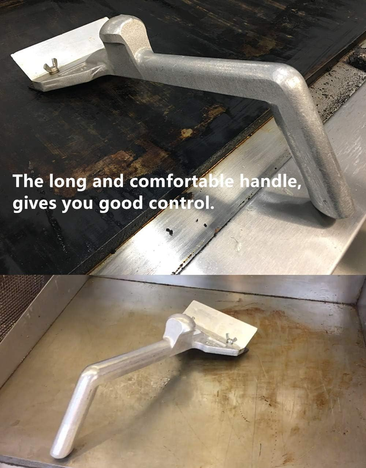 Lrui Grill Scraper Heavy Duty Griddle Scraper Set with 5 Replacement ...