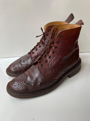 Trickers Stow Wingtip Brown Leather Brogue Boots Men's UK 7.5 USA 8.5 ...