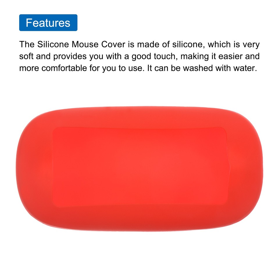 Silicone Mouse Cover Protective Skin for Wireless Mouse Red ...
