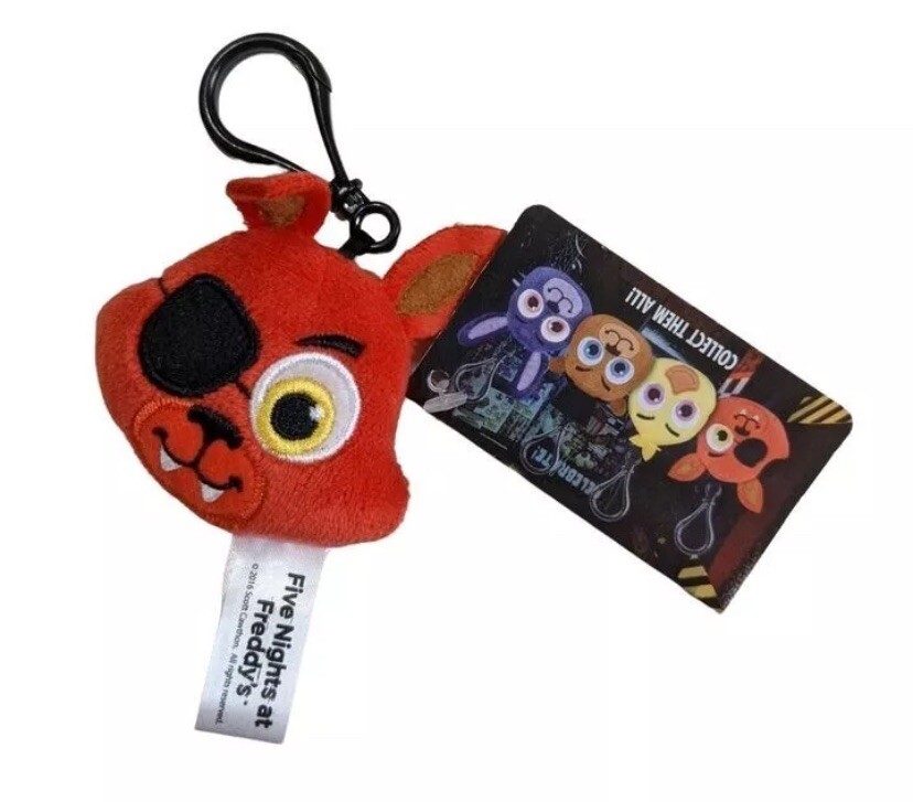 3x Five Night at Freddy's Funko Mini Head plush keychains CHICA, FOXY ...