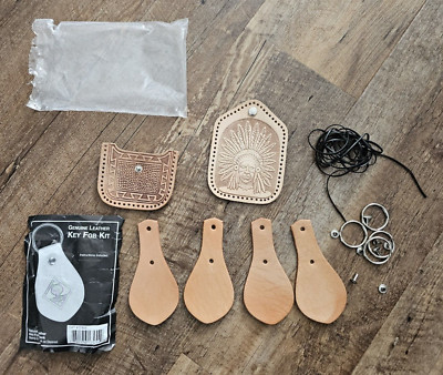 Leather Kit BOY SCOUTS BSA Crafts Cub Scouts Key Fob Coin Purse Native ...