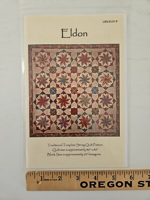 Laundry Basket Quilts ELDON Hexagon String Quilt Pattern LBQ-EL01-P 86 ...