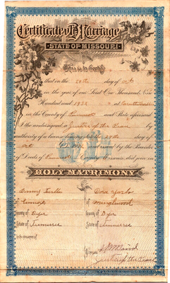 What Do Marriage Licenses In Missouri Look Like Brandie & Caitlin