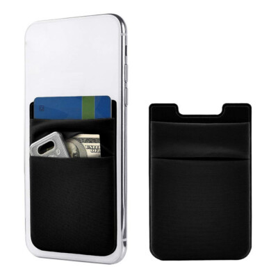 Two Pockets Cell Phone Credit Card Holder Wallet Sticker for Key ...