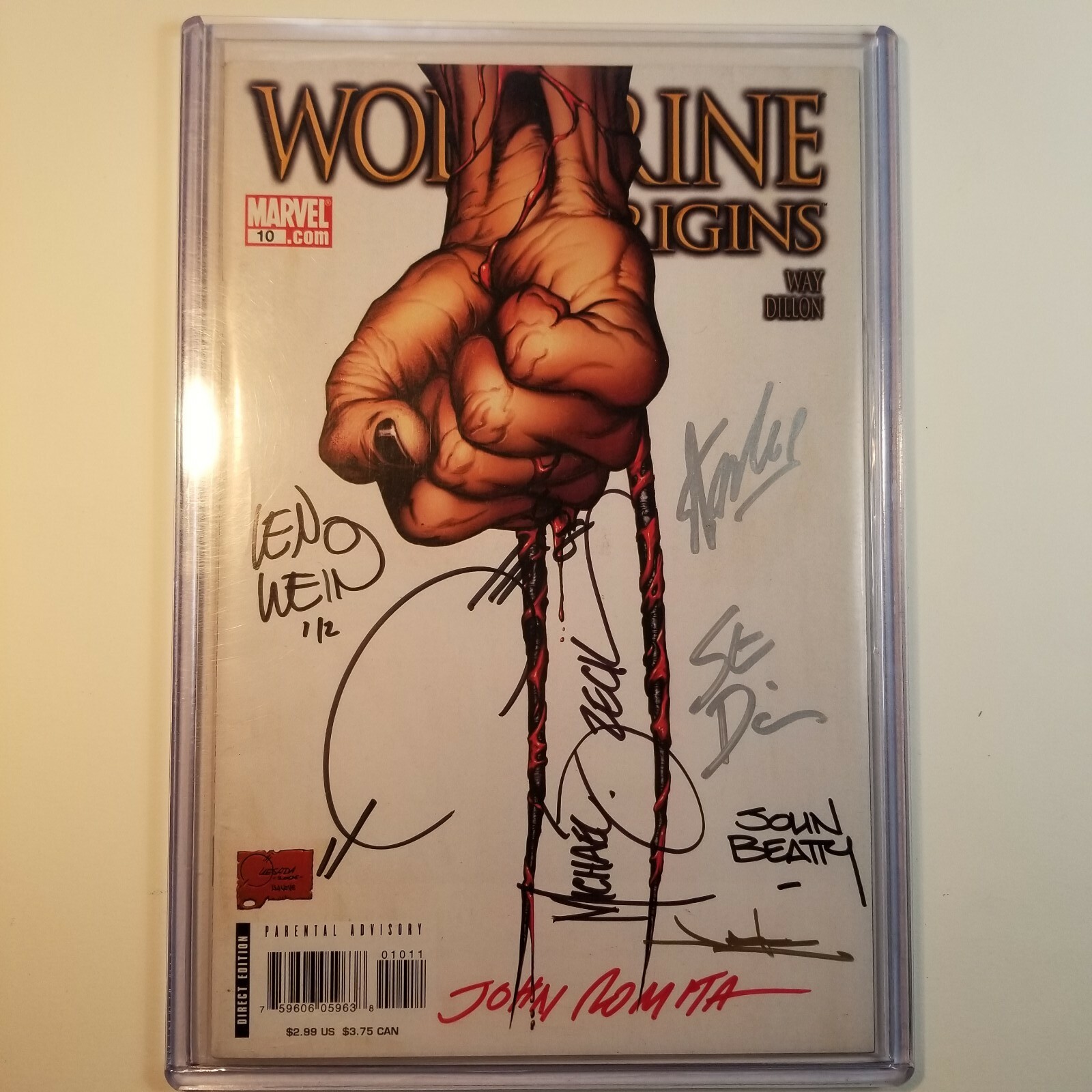 Signed Stan Lee Len Wein 8 Autographs Marvel Wolverine Origins #10 ...