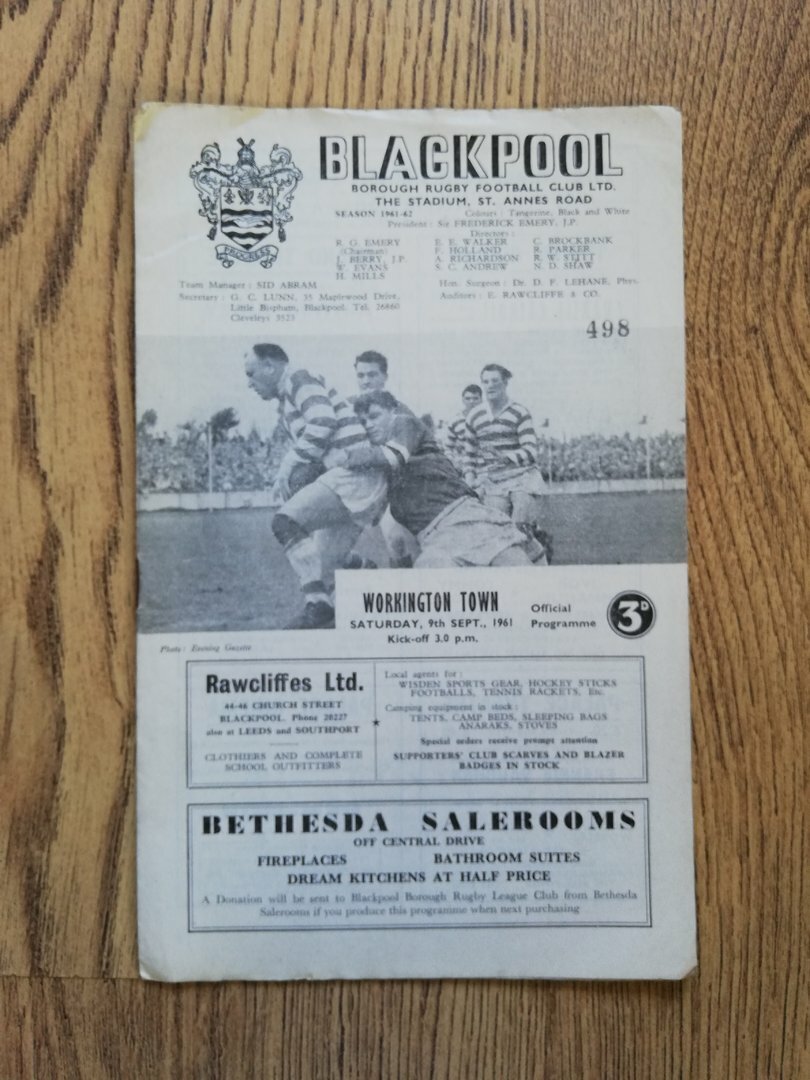Blackpool Borough Rugby League Programmes 1958 - 2006 | eBay