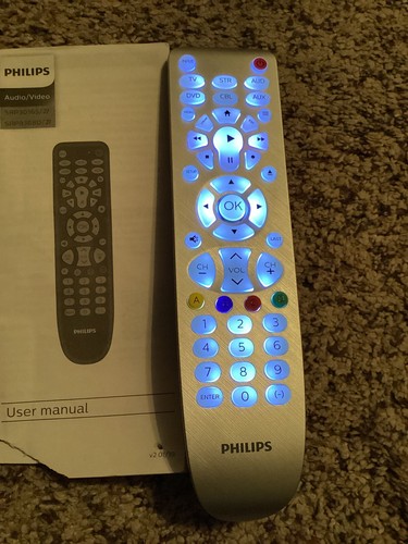 Philips 6-Device Back-lit Universal Remote Control SRP30165/23 SRP9368D ...