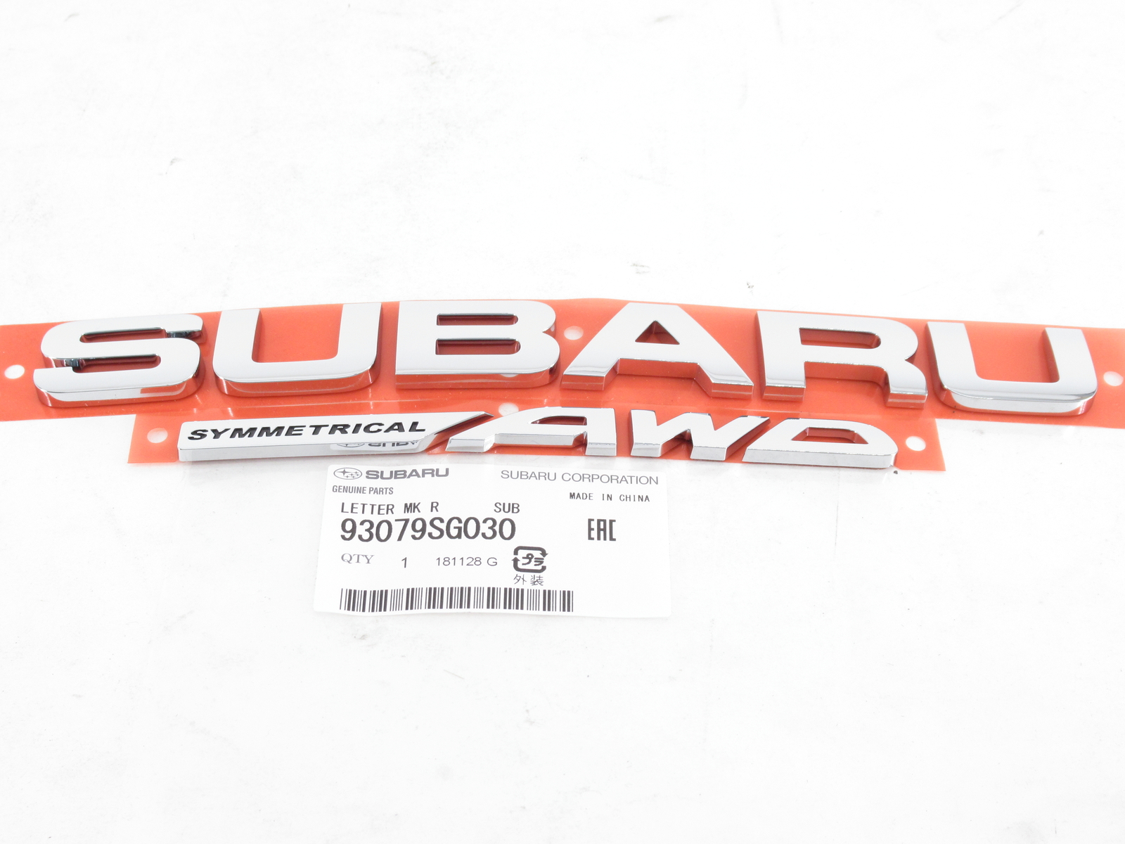 Genuine OEM Subaru 93079SG030 "SUBARU SYMMETRICAL AWD" 2014-2016 ...