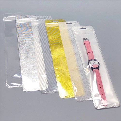 Pack of 100 PVC Plastic Bags Storing Watches Pouch Case (Regular Size ...