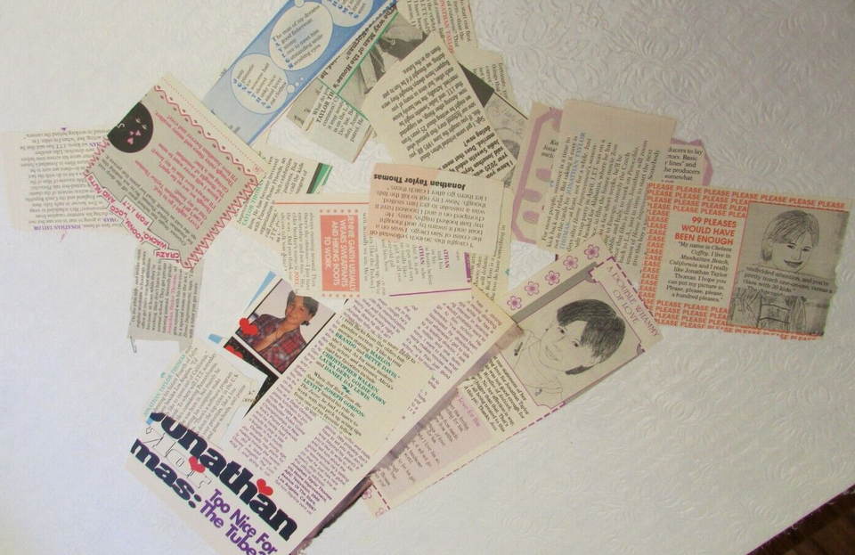 Lot 1990's Teen Idol Star Magazines CUT-OUT Pictures JTT JONATHAN ...
