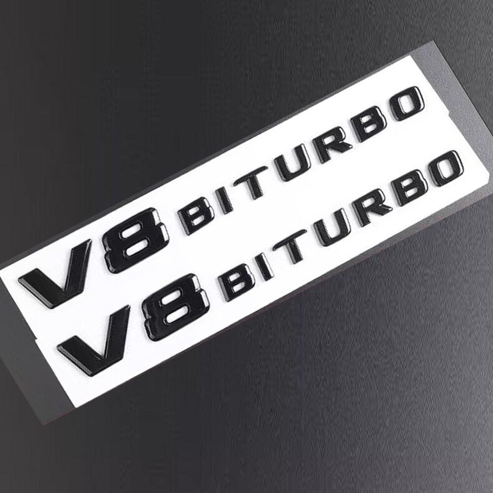 Gloss Black "G63 V8 BITURBO " Letters Trunk Embl Badge Sticker for ...