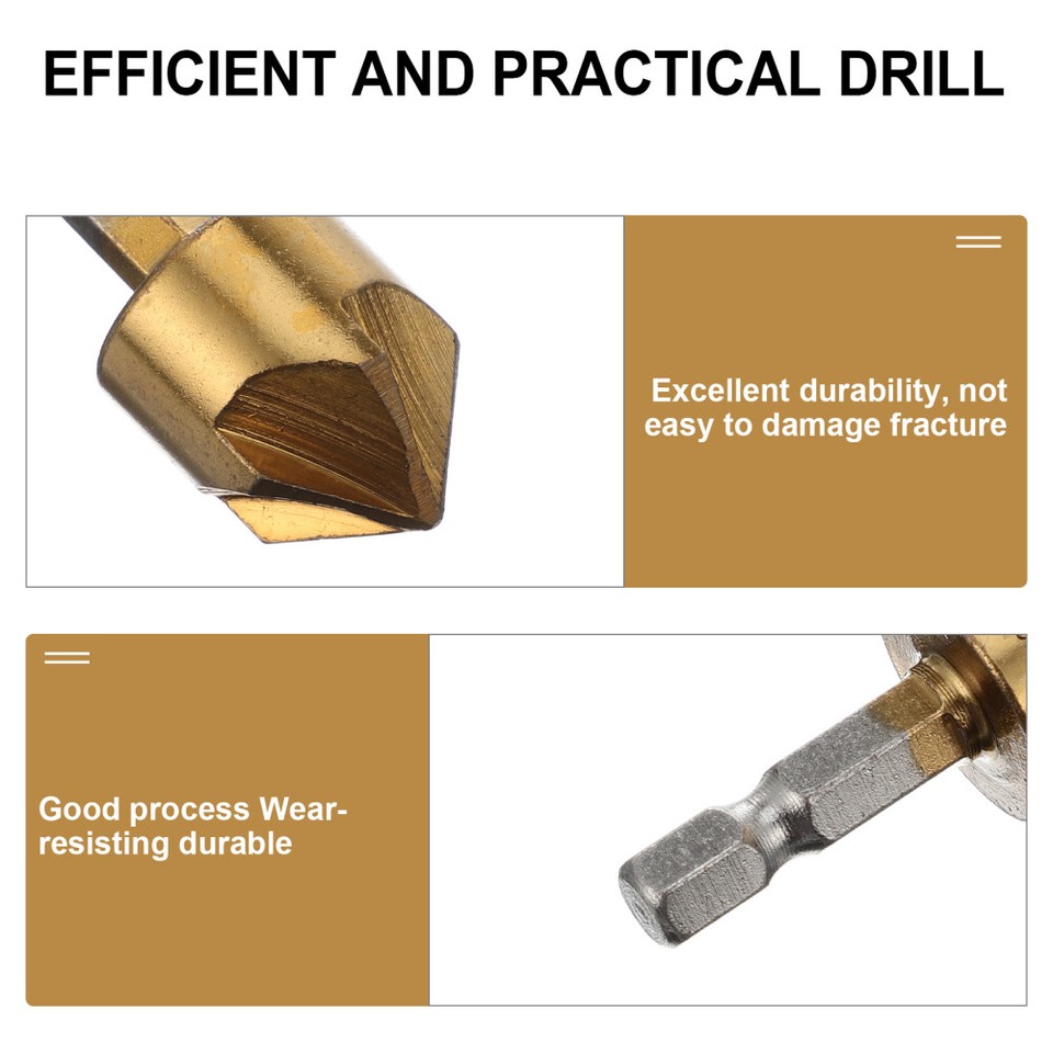 3pcs Wood Countersink Drill Bit Countersink Metal Countersink Drill Bit ...