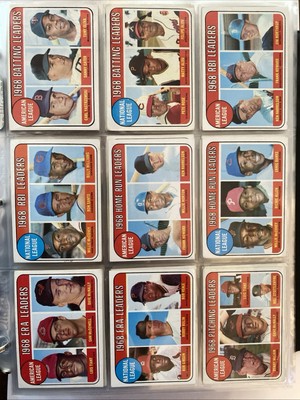 1969 Topps Baseball Complete Set Mickey Mantle Ryan Aaron Clemente Mays ...