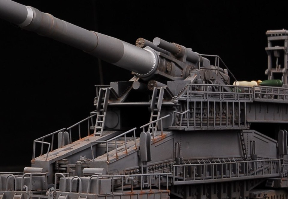 Award Winner Built 1/144 Krupp Gustav 80cm Super Railway Gun Dora 31.5 ...