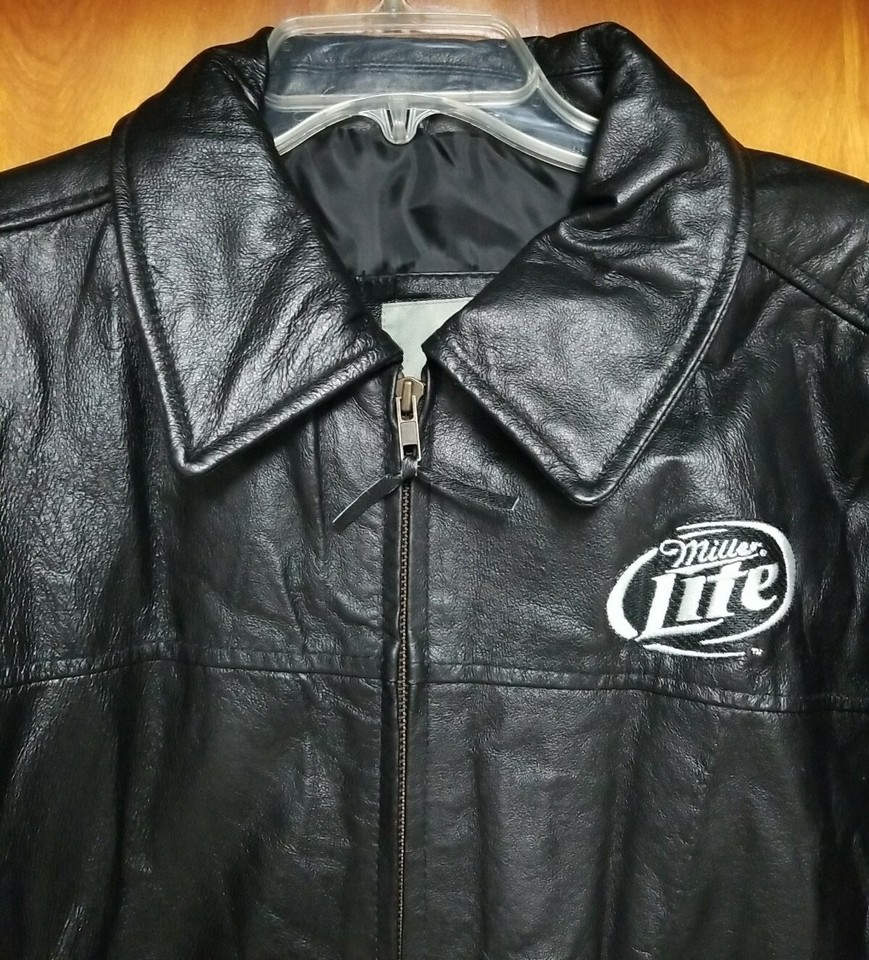 Miller Lite Harley Davidson Motor Cycles 105 Years Leather Bomber ...