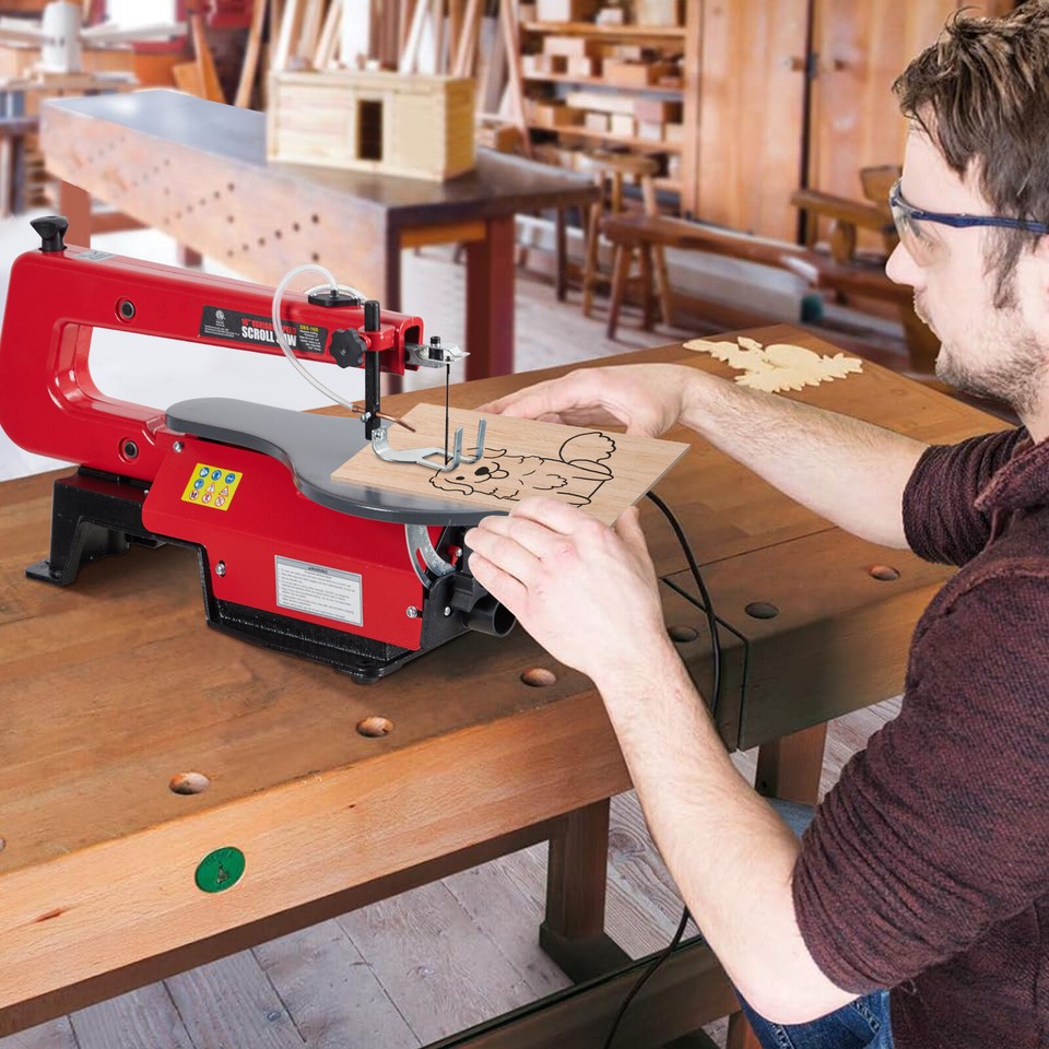 16-Inch Variable Speed Scroll Saw With Extra-Large Adjustable Tilting ...