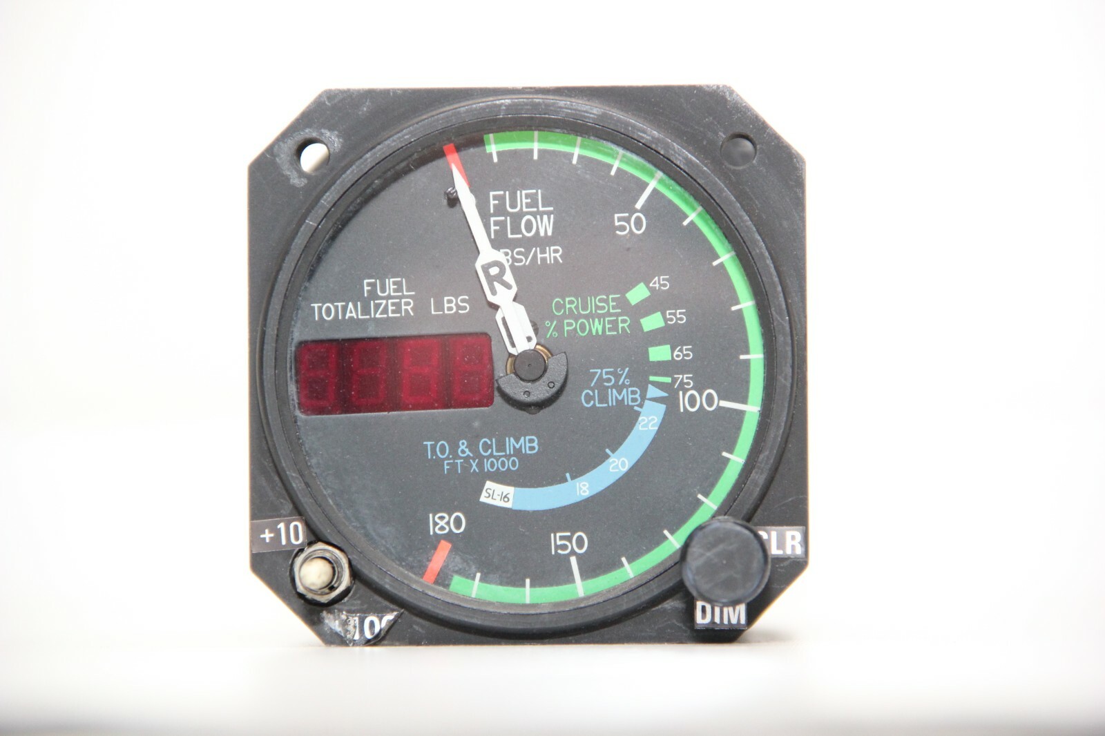 Cessna Fuel Flow Totalizer Indicator TSO-C44A, P/N: 9910395-2RX / 65840 ...