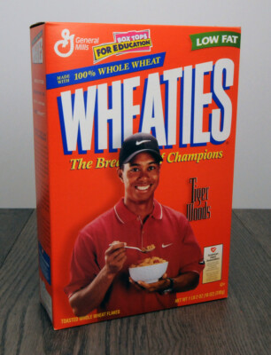Vintage Wheaties Cereal w/Tiger Woods 18 Oz Full Box Factory Sealed | eBay