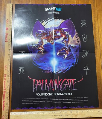DAEMONSGATE Video Game Vintage Poster Dorovan's Key Gametek 1992 PC ...