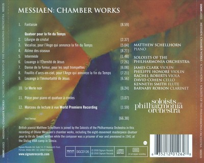 MATTHEW SCHELLHORN MESSIAEN: CHAMBER WORKS NEW CD 635212012628| eBay