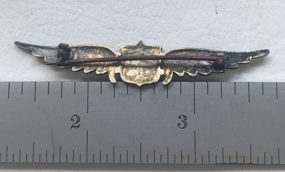 Rare US Army Air Corps WWI Wings of Cast Silver & Gold Plated | eBay