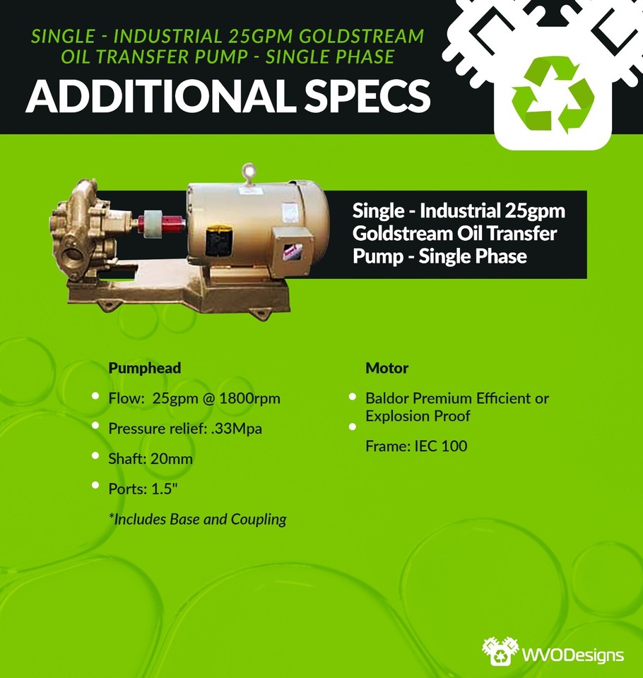 Industrial 25gpm Goldstream Oil Transfer Pump - Single Phase | eBay