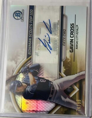 2023 Gavin Cross Bowman Chrome Scouts Top 100 Auto /99 | eBay