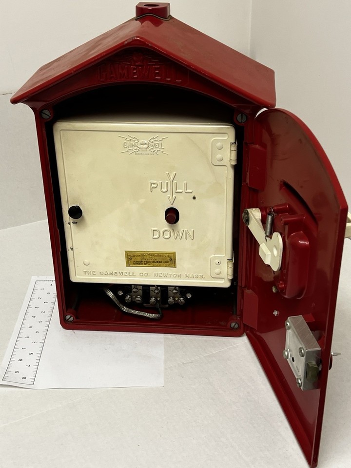 Gamewell Fire Alarm Pull Box - Vintage Fire Safety Equipment | eBay