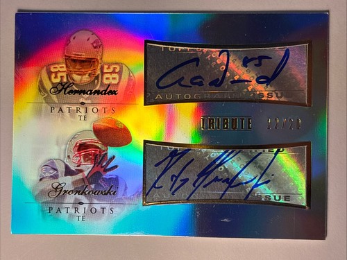 2010 Topps Tribute Aaron Hernandez Rob Gronkowski Dual Rookie Auto 12/ ...
