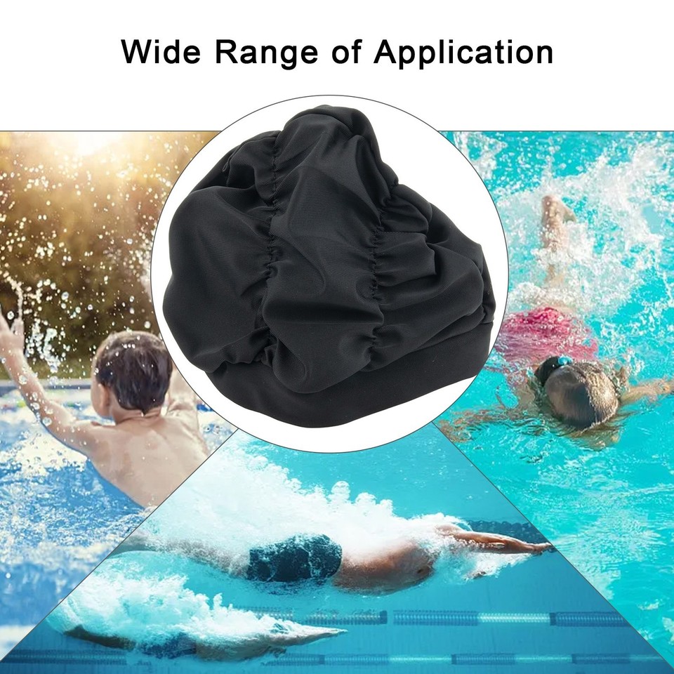 Bathing Cap Swimming Cap 32.5-70cm Head Circumference Bathing Cap Long ...