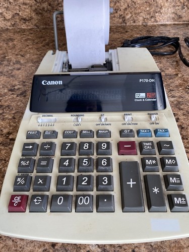 Canon P170-DH 12 Digit 10 Key Adding Business Machine Calculator ...