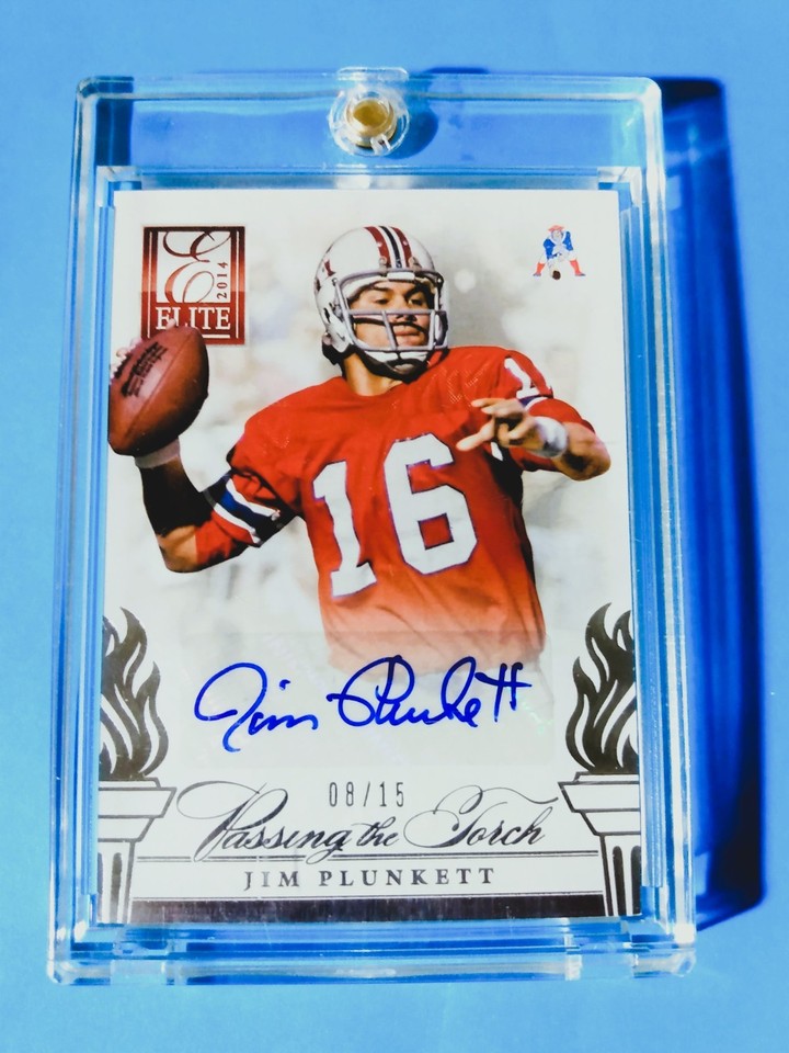 2014 PANINI ELITE ANDREW LUCK & JIM PLUNKETT PASSING THE TORCH DUAL ...