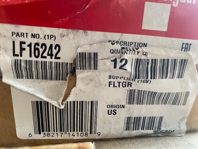 FLEETGUARD LF16242 - cross reference oil filters | oilfilter ...