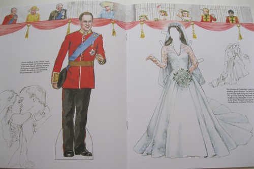 Her Royal Highness KATE MIDDLETON Paper Doll Book--2 Dolls w/ Authentic ...
