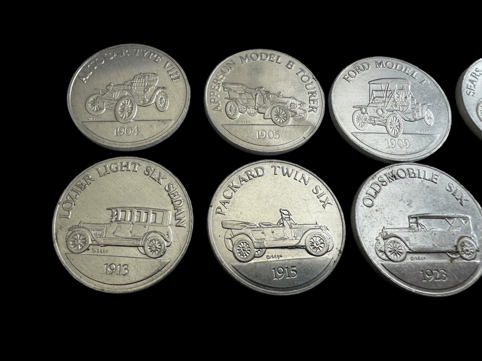 10 Sunoco Antique Car Coin Tokens Series 1 Ford Model T Oldsmobile ...
