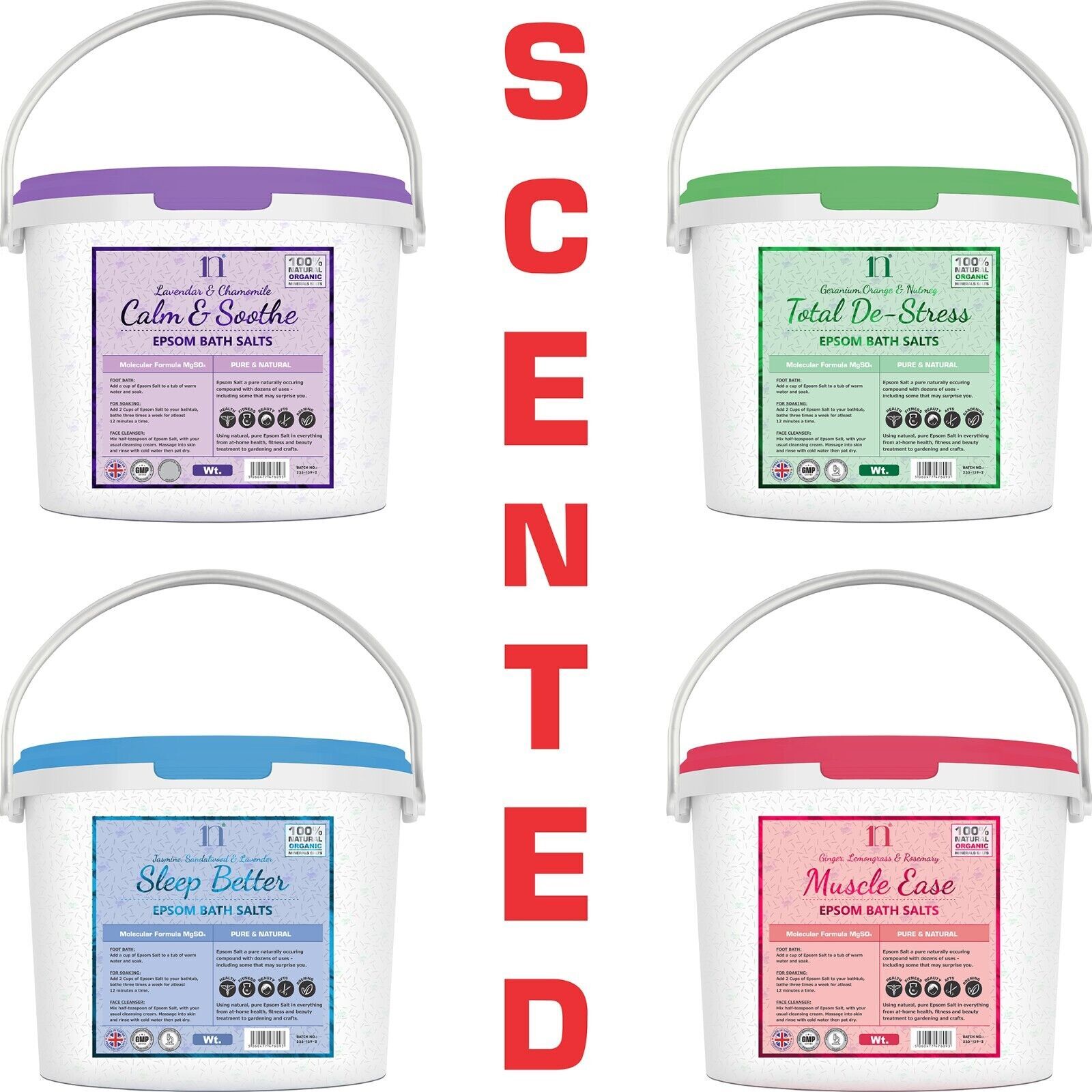 Scented Bath Epsom Salts Foot Soak Natural Magnesium Sulphate Epsom ...