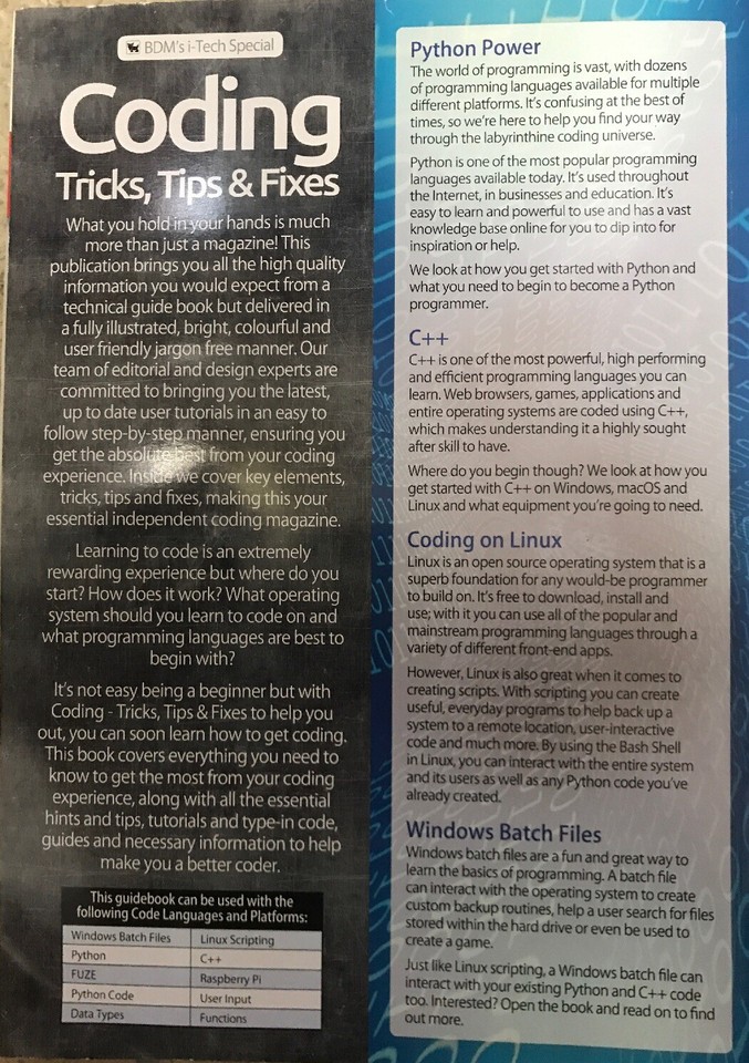 BDM’s i-Tech Special - Coding Tricks, Tips & Fixes - volume 30 - Spring 2019 | eBay