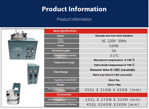 110V Automatic Digital Wax Injection Machine Kit with Controller ...