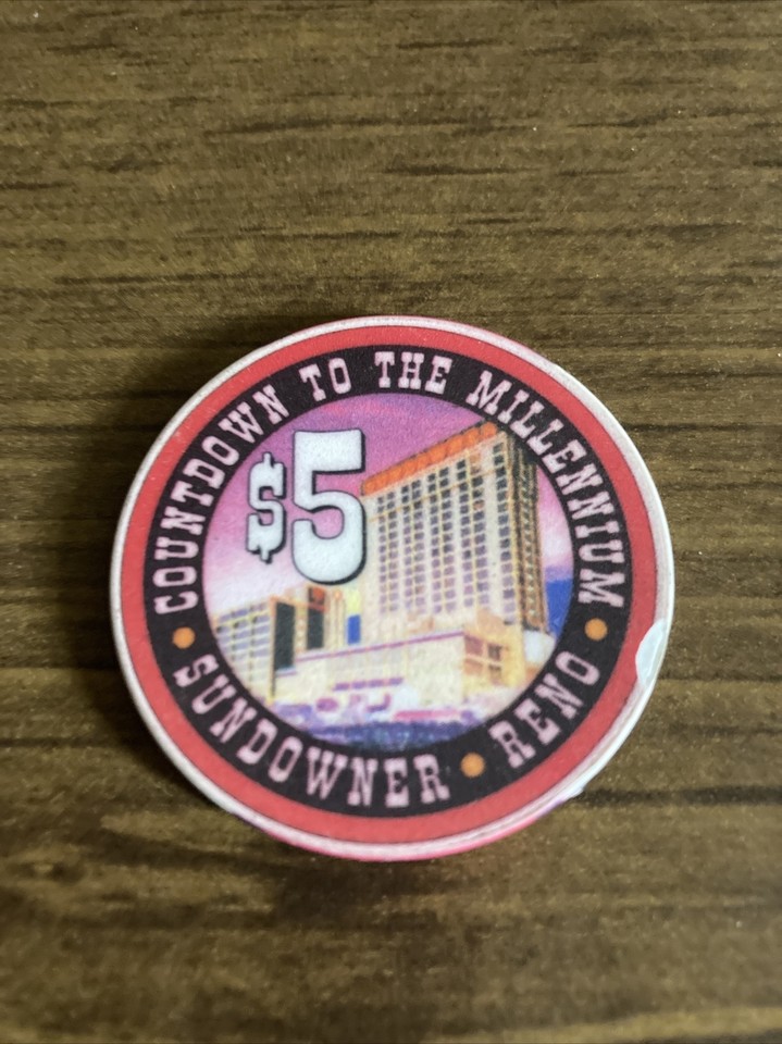 $5 sundowner millennium hotel red obsolete casino chip reno nv | eBay