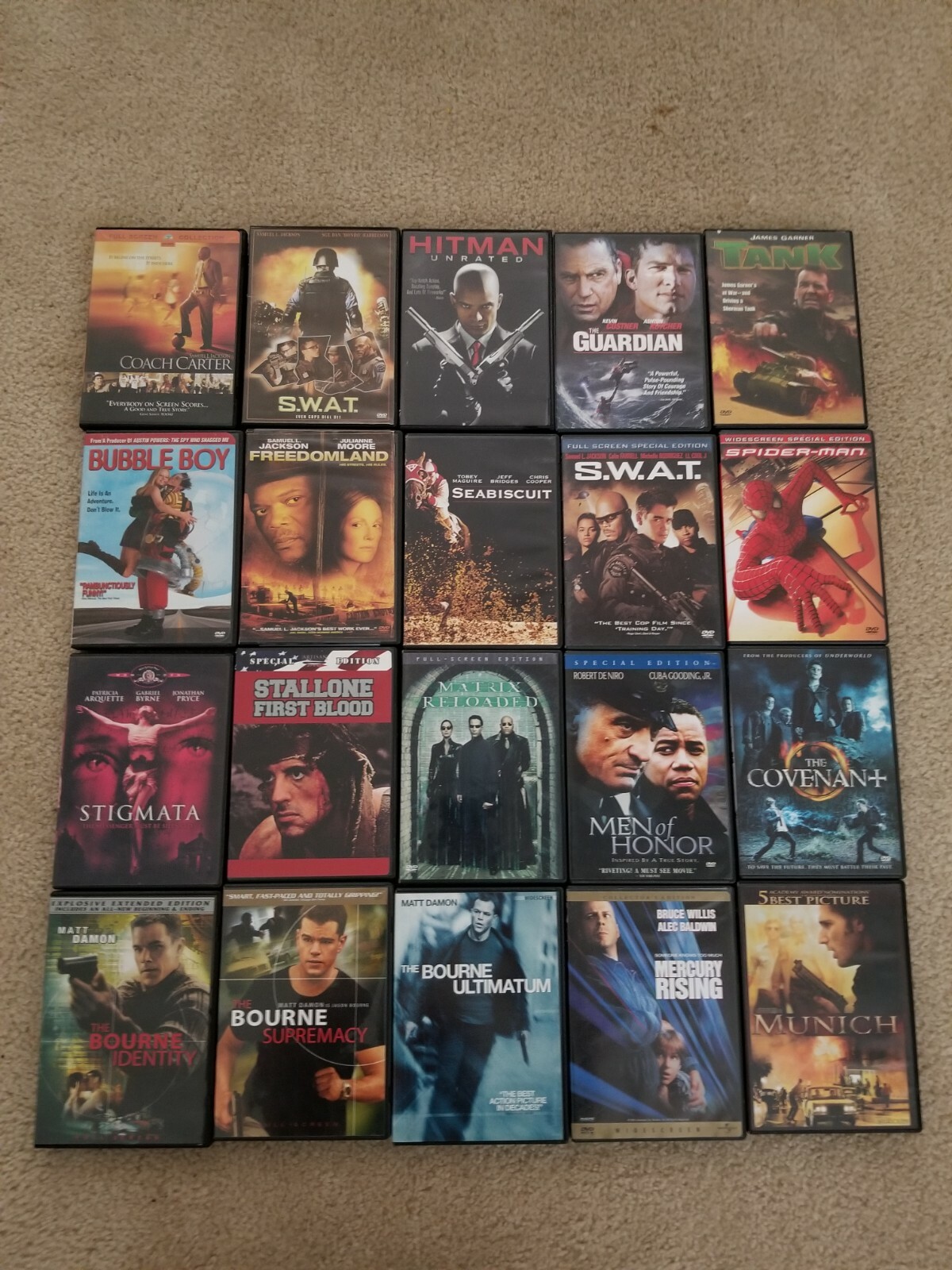 Lot of 20 DVD Favorite Movies Collection Classic Action Library Must ...