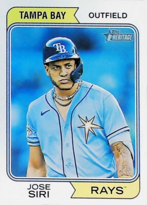 2023 TOPPS HERITAGE HIGH NUMBER #661 JOSE SIRI TAMPA BAY RAYS FREE SHIP ...