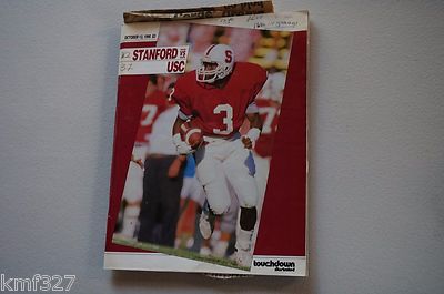 1990 OCTOBER ~ USC AT STANFORD ~ PROGRAM with markings and newspaper | eBay