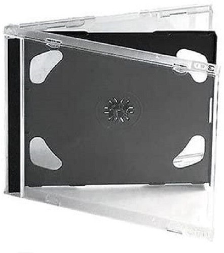 25 x Double CD Disc Jewel Cases – Black Tray with 2 CD Embossed Logo ...