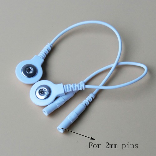 Electrode Cables Pin Snap Converter to Button For Tens/Ems massager ...